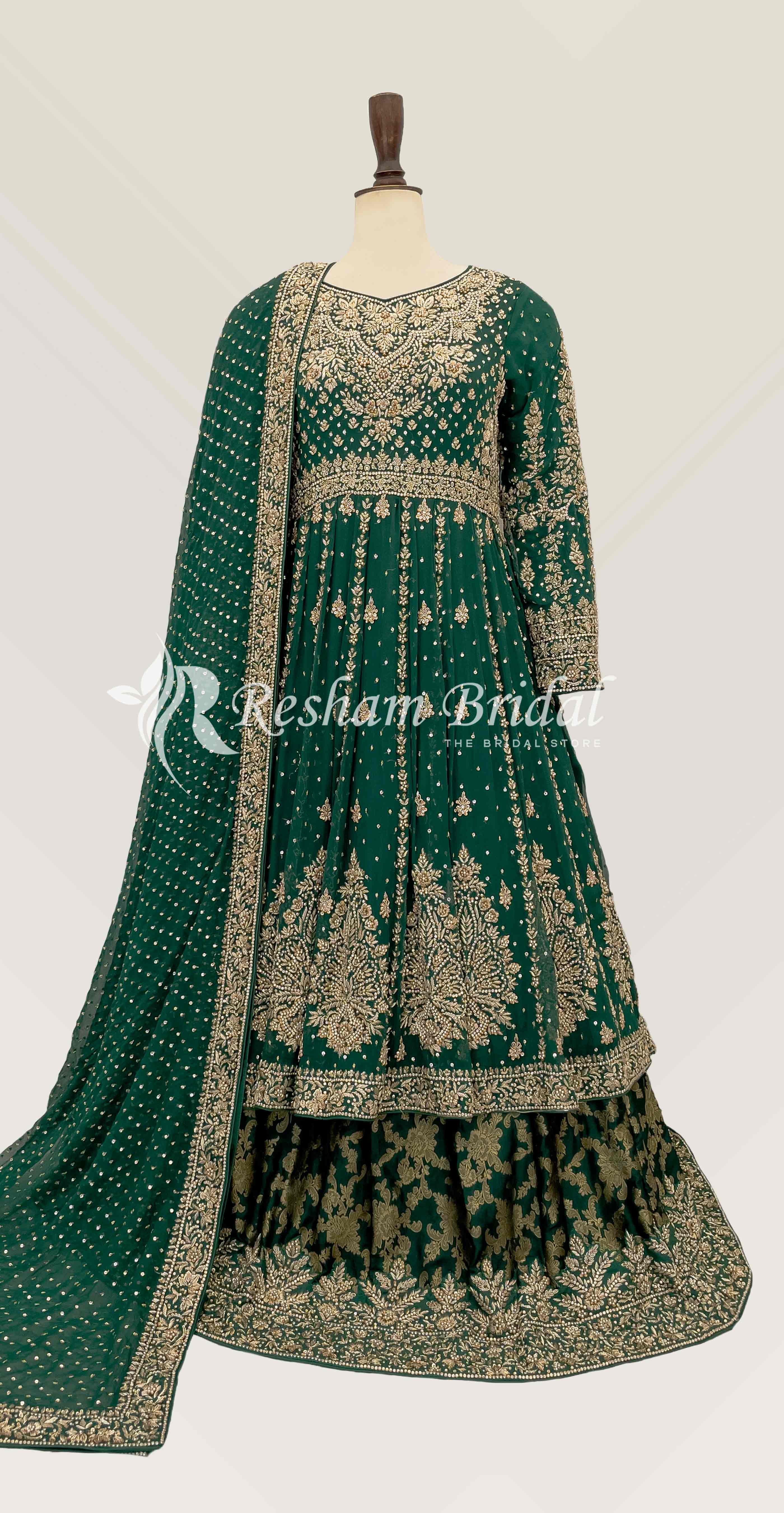 Eve Green Bridal Dress – Resham Bridal