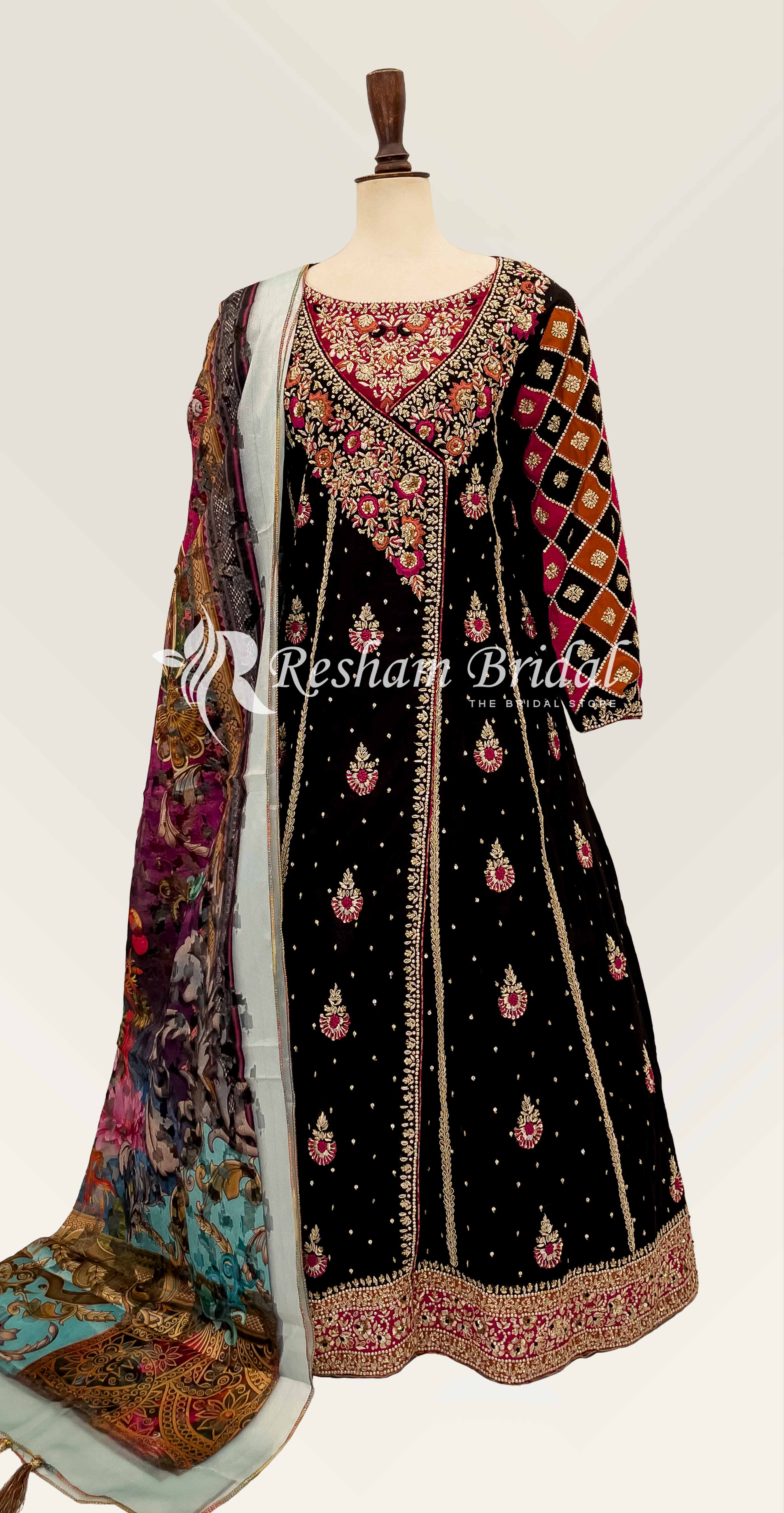 Kia Black Maxi – Resham Bridal